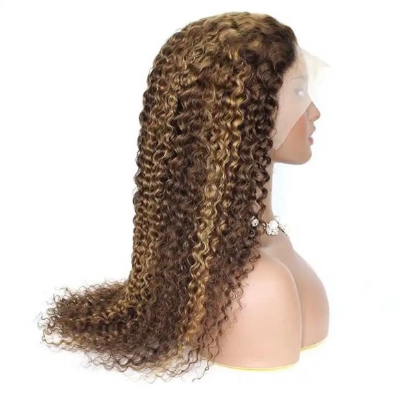 Hair | Transparent Lace 134 Front Wig 18 Inch 15 Density Deep Curly ...